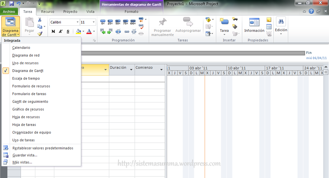 Gestión de proyectos en Microsoft Project – Sistemasumma.com
