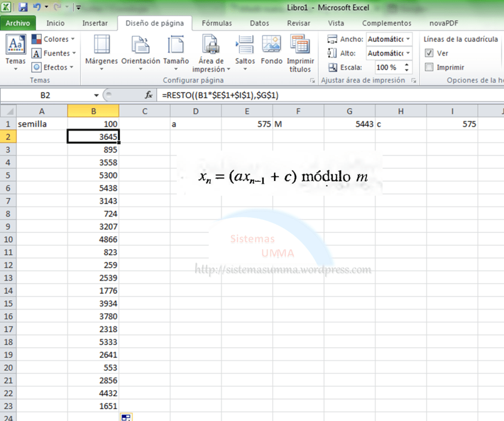 Numeros pseudoaleatorios – Sistemasumma.com