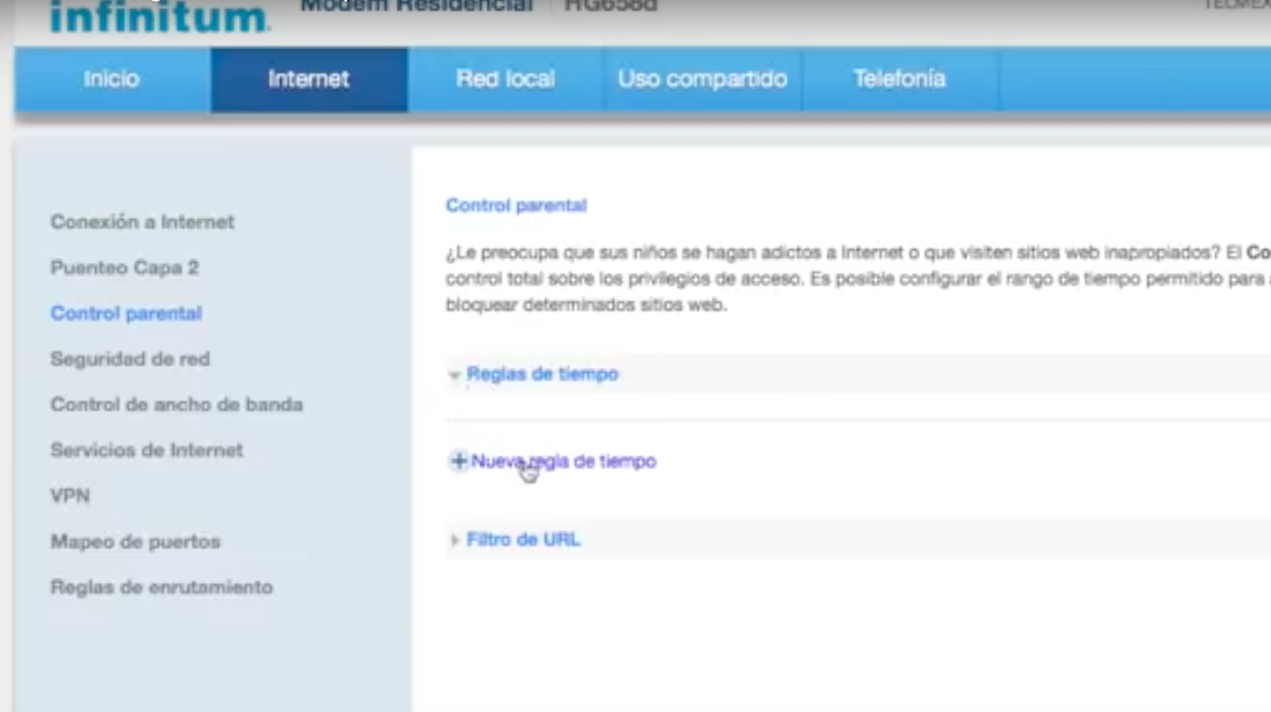Configurar el control parental en el Modem Huawei HG658d Telmex ...